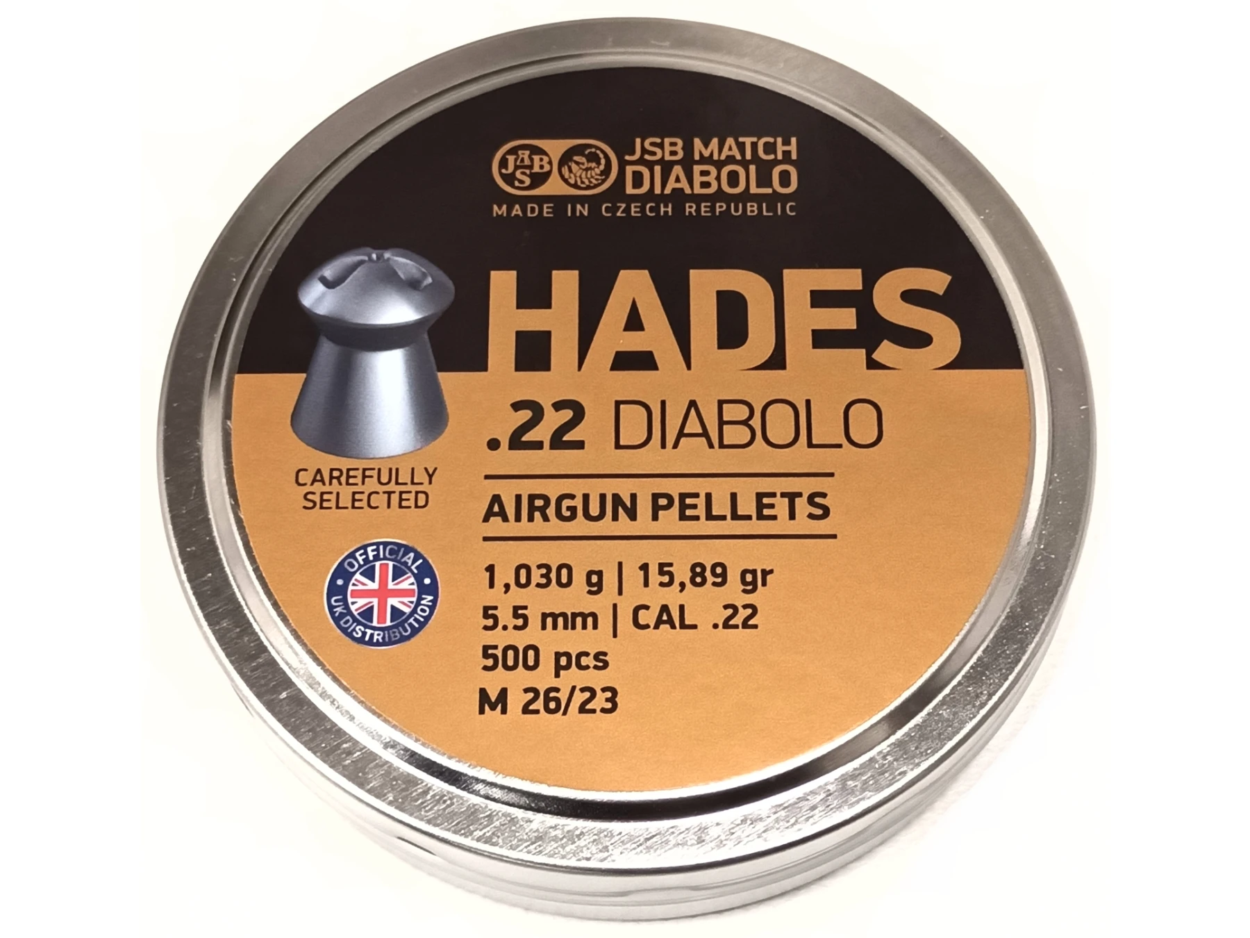 JSB Hades .22 Air Rifle Pellets x500 | Countryman Of Derby